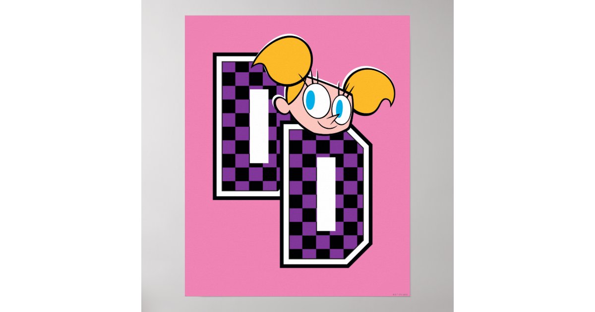 Dee Dee Athletic Letters Graphic Poster | Zazzle
