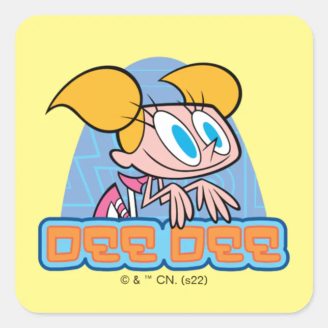 Dee Dee Character Name Graphic Square Sticker | Zazzle