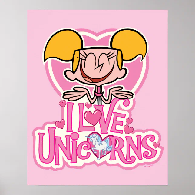 Dee Dee - I Love Unicorns Poster | Zazzle