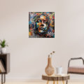 Deep and Emotional Women Face Graffiti Art Poster | Zazzle