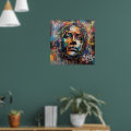Deep and Emotional Women Face Graffiti Art Poster | Zazzle
