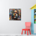 Deep and Emotional Women Face Graffiti Art Poster | Zazzle