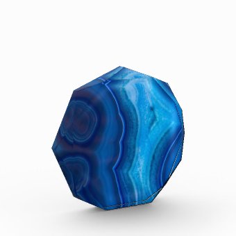 Deep Blue Lagoon Agate Award | Zazzle
