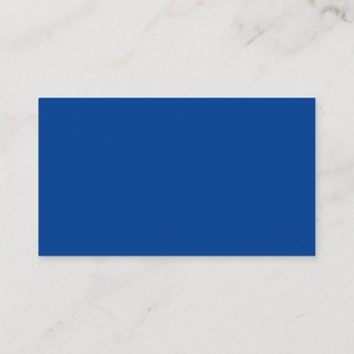 Deep Blue Plain Creative Modern Minimalist Business Card | Zazzle