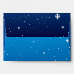 Deep Blue Starry Night Sky Envelope | Zazzle