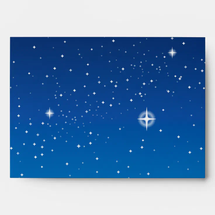 Deep Blue Starry Night Sky Envelope | Zazzle