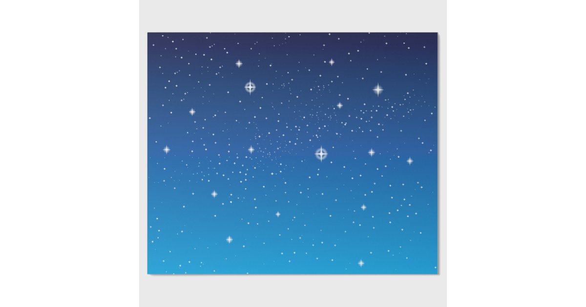 Deep Blue Starry Night Sky Wrapping Paper | Zazzle.com
