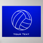 Blue Volleyball Poster | Zazzle.com
