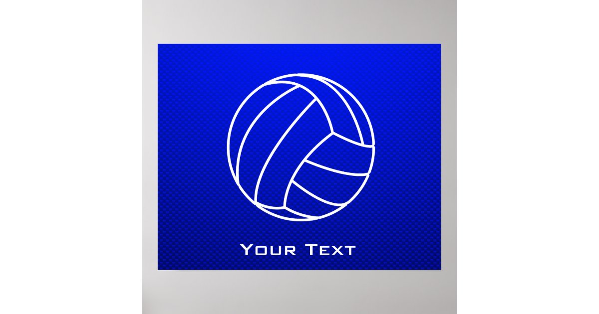 Deep Blue Volleyball Poster | Zazzle