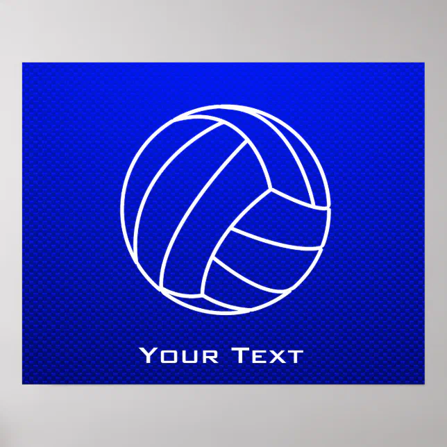 Deep Blue Volleyball Poster | Zazzle