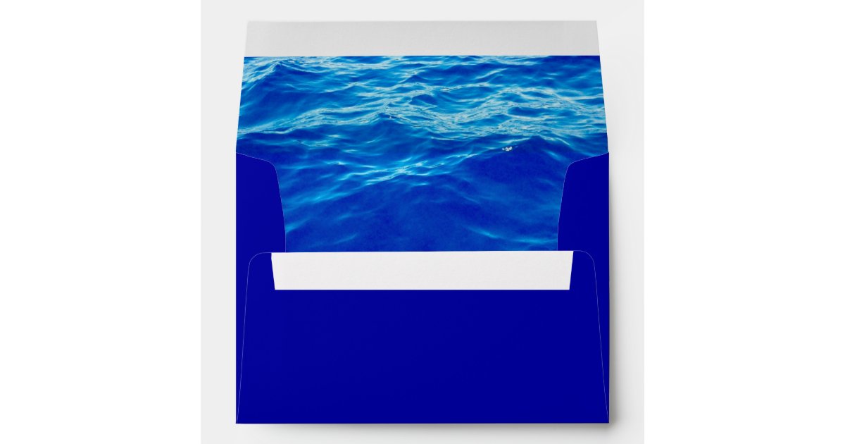 Deep Blue Water Envelope | Zazzle