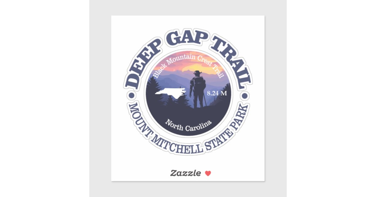 Deep Gap Trail (rd2) Sticker | Zazzle