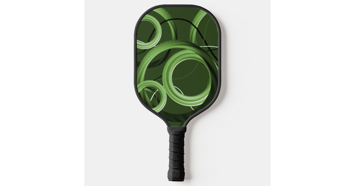 Deep Green Abstract Design Pickleball Paddle | Zazzle