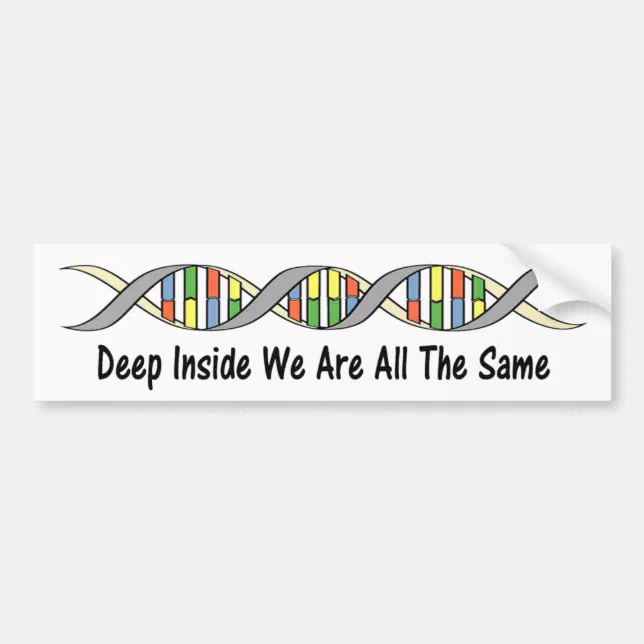Deep Inside We Are All The Same Bumper Sticker | Zazzle