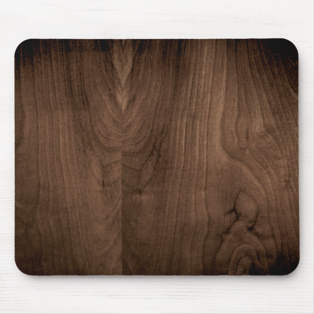 Deep Mahogany Wood Grain Mouse Pad | Zazzle