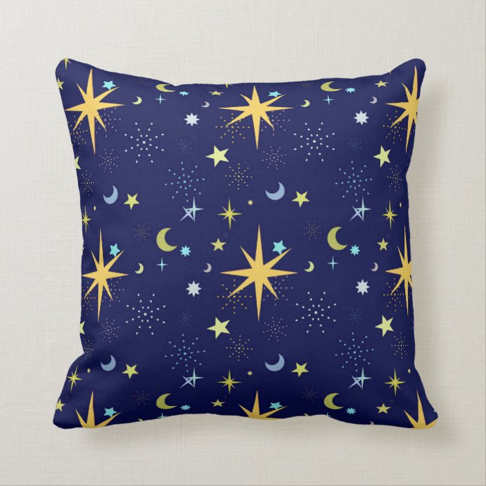 Deep Midnight Blue Night Sky Pillow | Zazzle.com