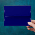 Deep Navy Blue Plain Linen A6 Envelope | Zazzle