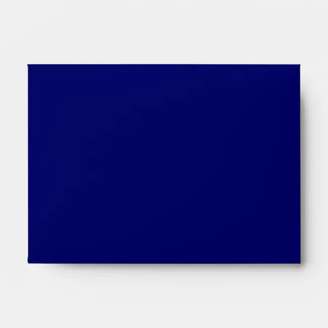 Deep Navy Blue Plain Linen A6 Envelope | Zazzle