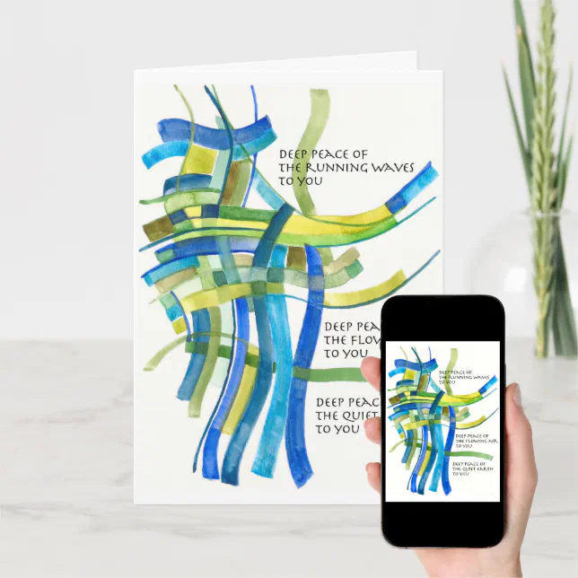 Deep Peace Watercolor Irish Blessing Notecard | Zazzle