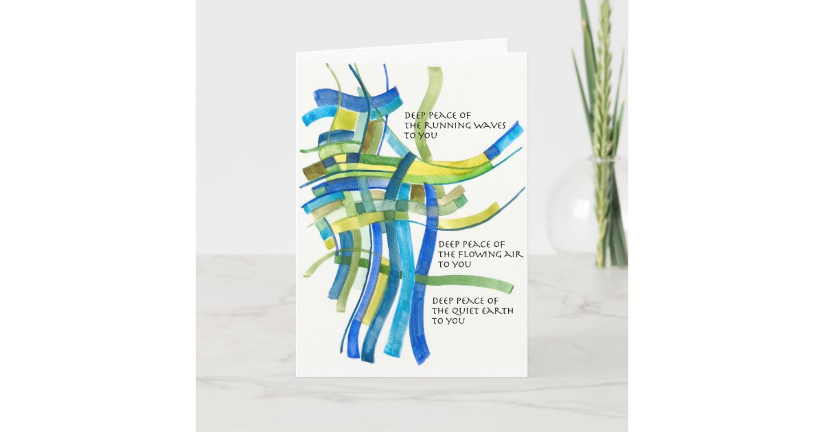 Deep Peace Watercolor Irish Blessing Notecard | Zazzle