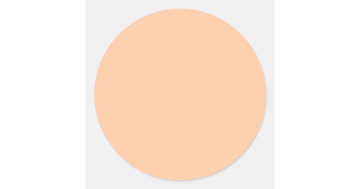Deep Peach Solid Color Classic Round Sticker | Zazzle