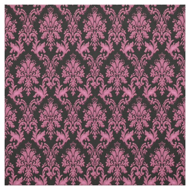 Periwinkle Damask Print Fabric | Zazzle