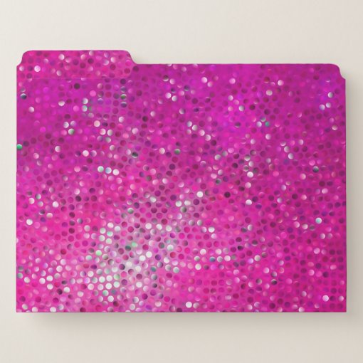 Deep pink glitter and sparkles pattern file folder | Zazzle