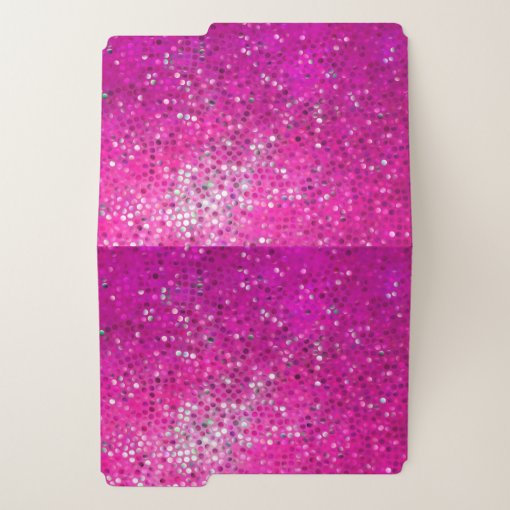 Deep pink glitter and sparkles pattern file folder | Zazzle