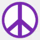 Deep Purple Peace Symbol Stickers | Zazzle