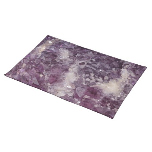 Deep Purple Quartz Crystal Cloth Placemat | Zazzle