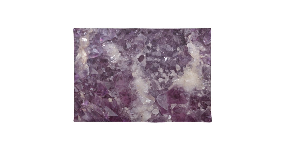 Deep Purple Quartz Crystal Cloth Placemat | Zazzle