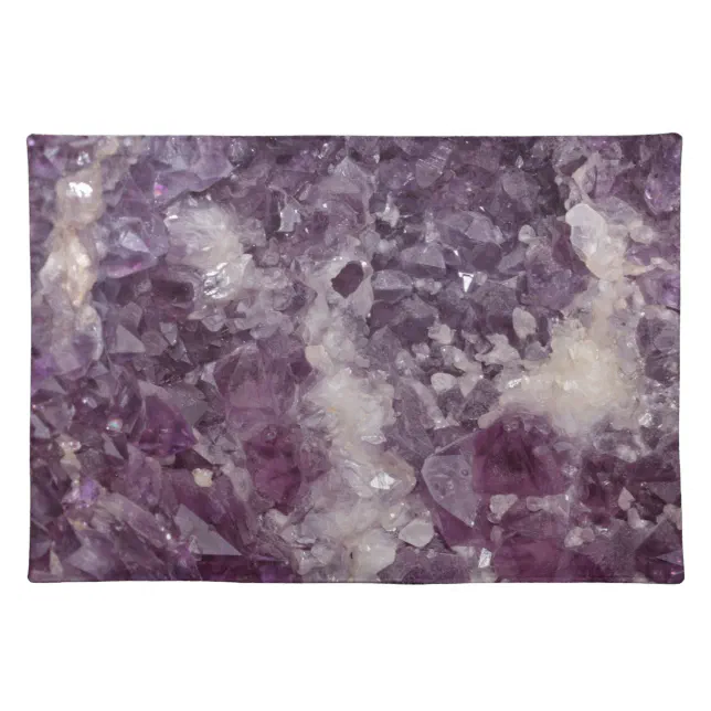 Deep Purple Quartz Crystal Cloth Placemat | Zazzle