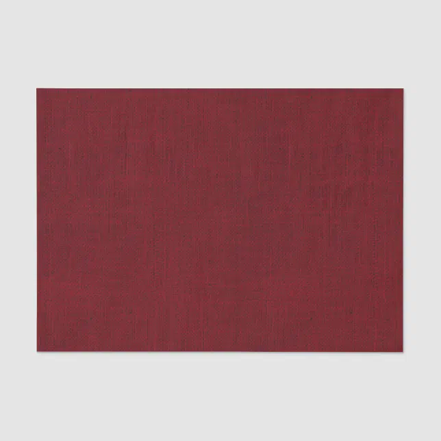 Deep Red Burlap Texture Tissue Paper | Zazzle