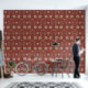 Deep Red & Gold Victorian Honeysuckle Wallpaper | Zazzle