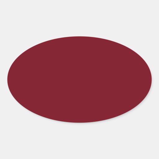 deep red maroon oval sticker | Zazzle