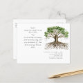 Deep Roots Tree Celebration of Life Invitation Postcard | Zazzle