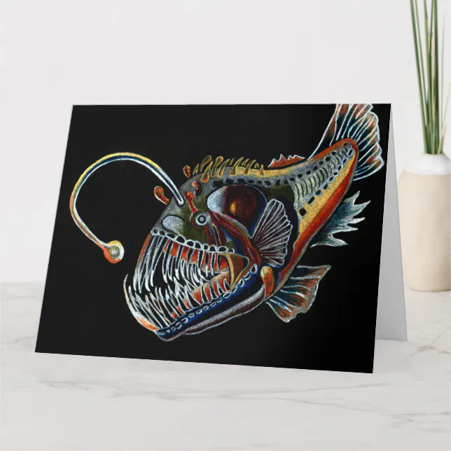 Deep Sea Angler Fish all occations greeting card | Zazzle
