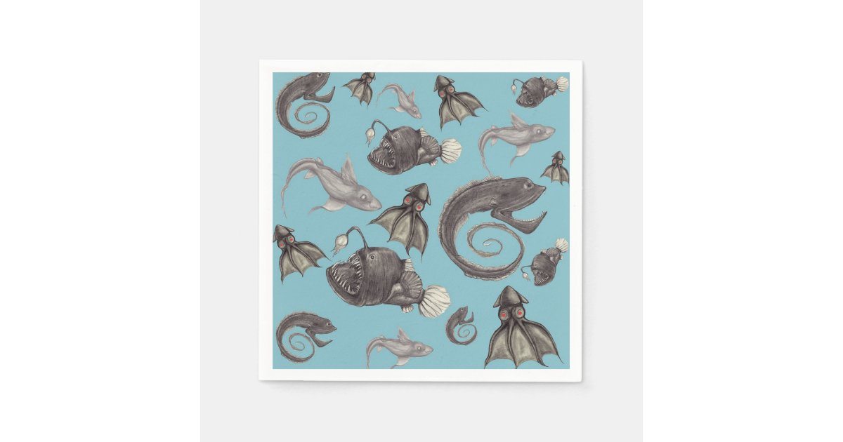 Deep Sea Creatures Napkins | Zazzle