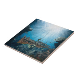 Deep Sea Diver Ceramic Tile | Zazzle