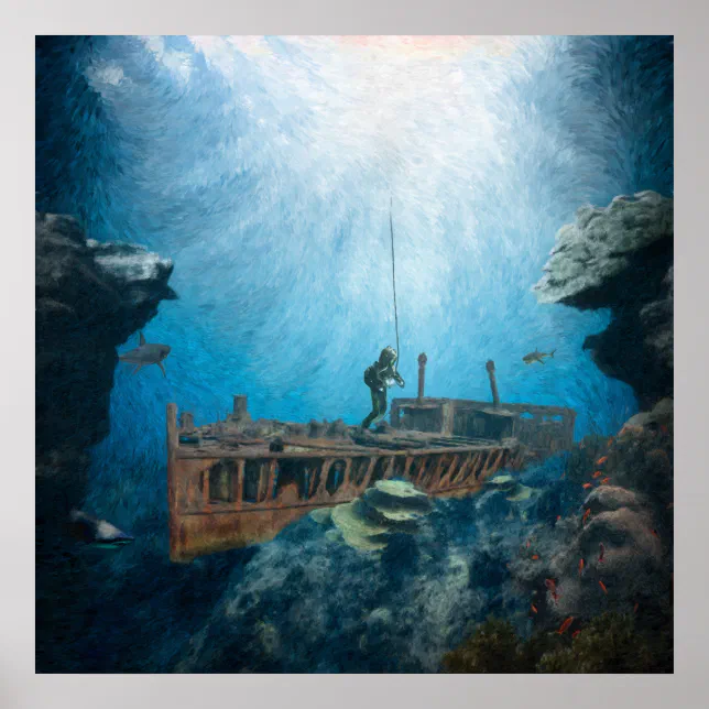 Deep Sea Diver Poster | Zazzle