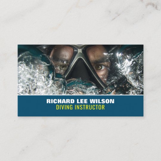 Deep Sea Diver, Scuba Diving Instructor Business Card | Zazzle.com