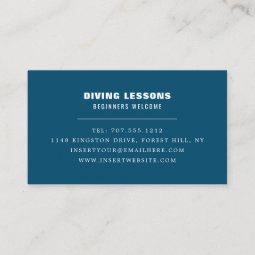 Deep Sea Diver, Scuba Diving Instructor Business Card | Zazzle