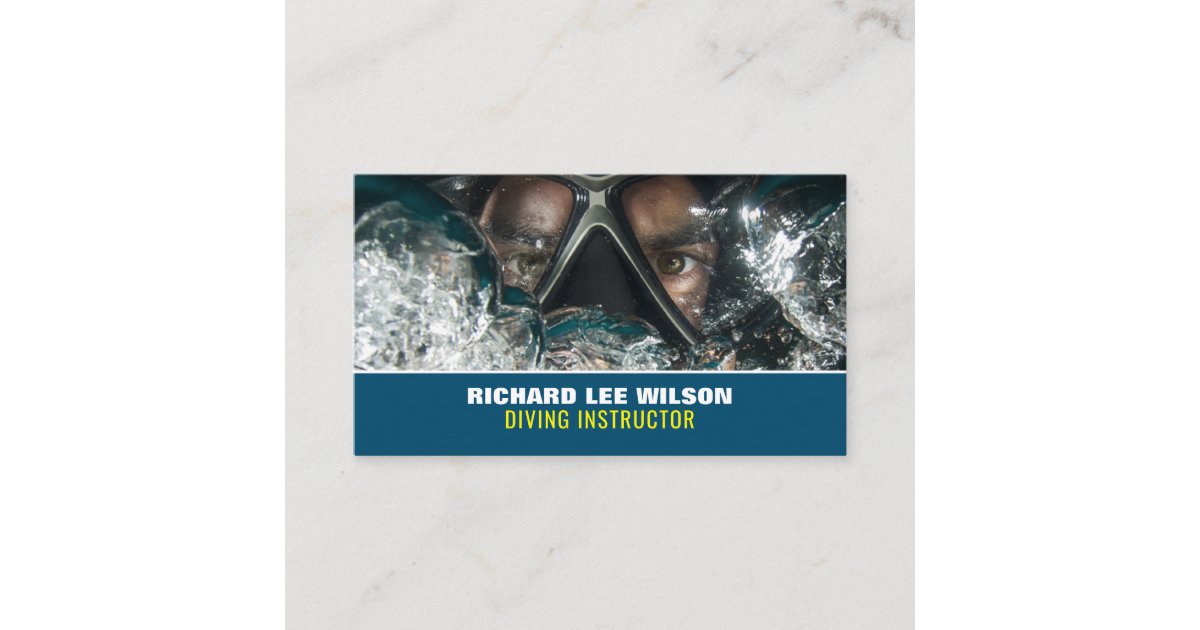 Deep Sea Diver, Scuba Diving Instructor Business Card | Zazzle