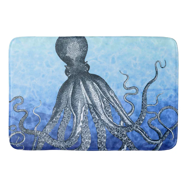 Deep Sea Octopus Bathroom Mat | Zazzle