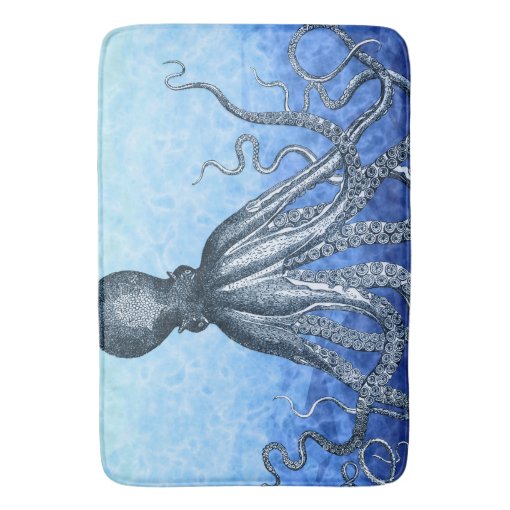 Deep Sea Octopus Bathroom Mat | Zazzle