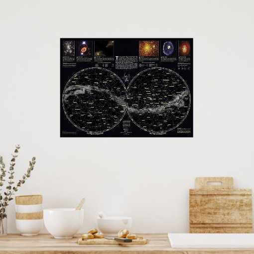 Deep Sky Star Chart Poster | Zazzle