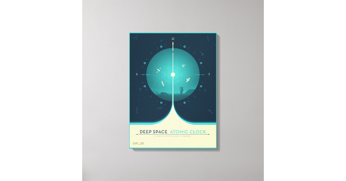 Deep Space Atomic Clock Poster, Blue Version. Canvas Print | Zazzle