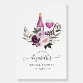 Deep Velvet Floral QR Code RSVP Wedding Foam Board | Zazzle
