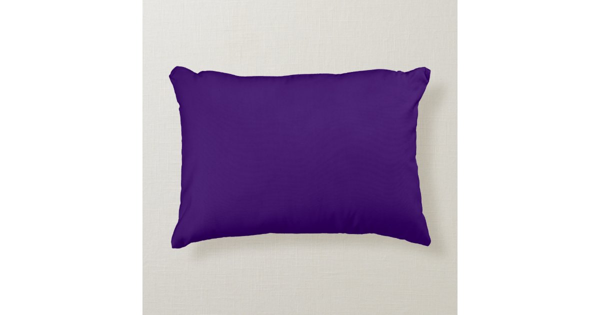 Deep Violet Solid Color Accent Pillow | Zazzle