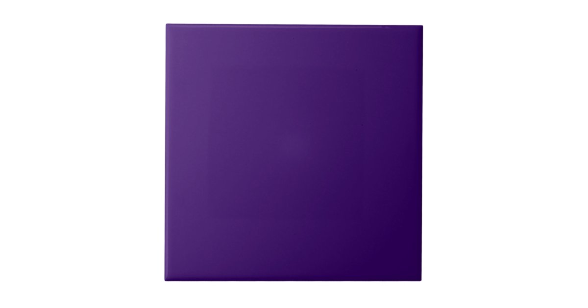Deep Violet Solid Color Ceramic Tile | Zazzle